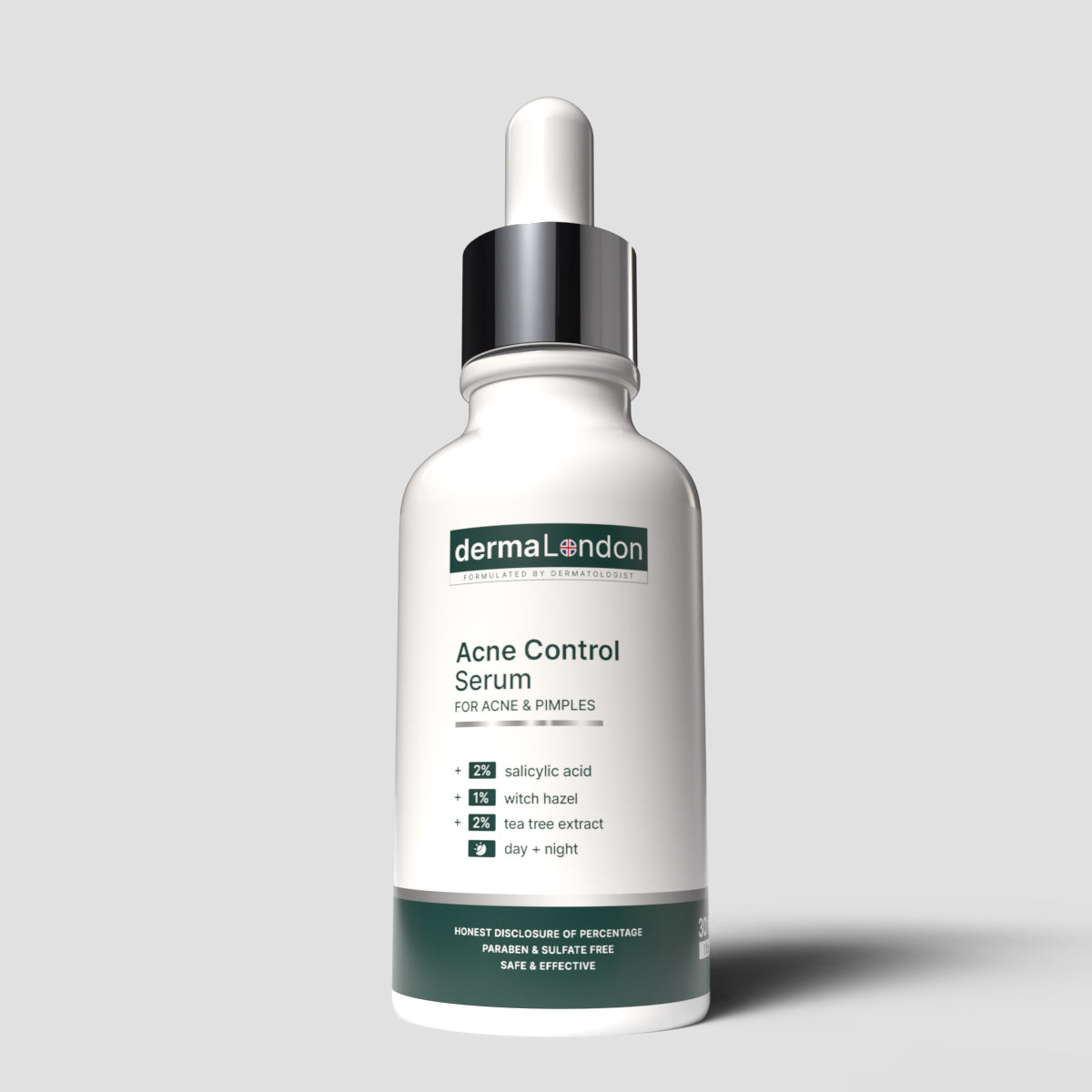 Acne Control Serum with 2% Salicylic Acid & 1% Witch Hazel - 30ml ...